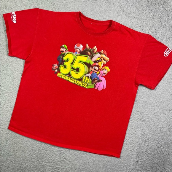 Nintendo | Shirts | Nintendo Switch Super Mario 35th Anniversary Tshirt ...